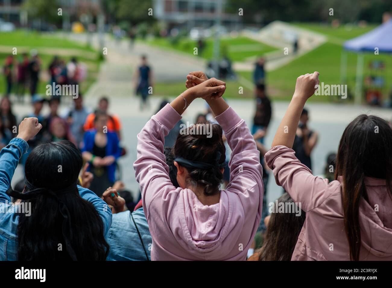 Feminist demonstrators, part of the me too revolution protest in the ...
