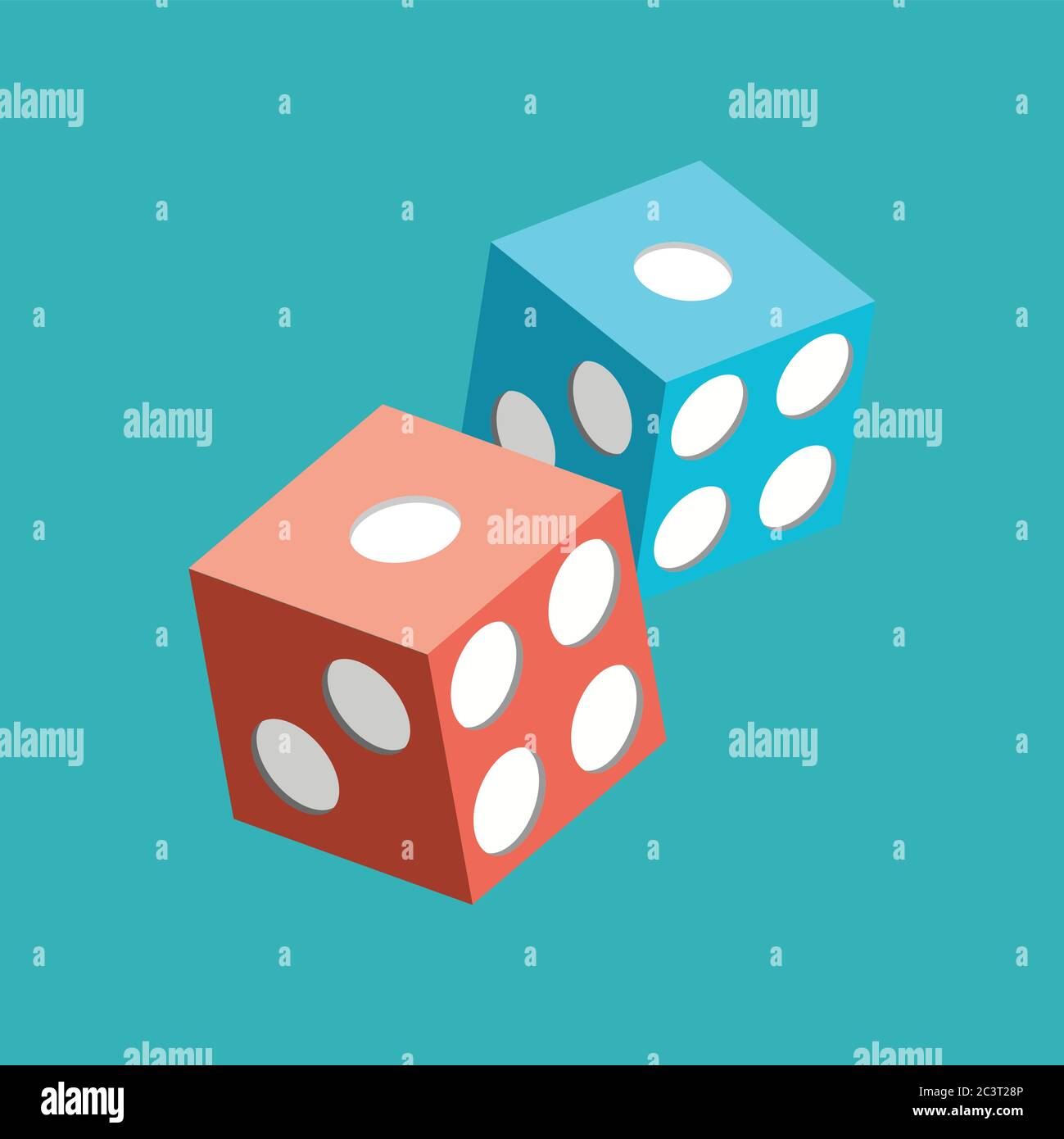 Flat vector dice icon Stock Vector Image & Art - Alamy