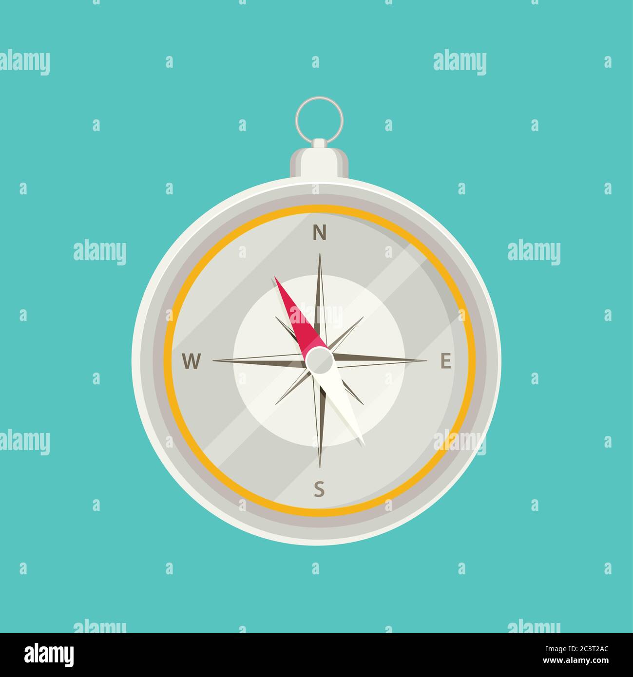 Compass icon web. Flat vector Stock Vector Image & Art - Alamy