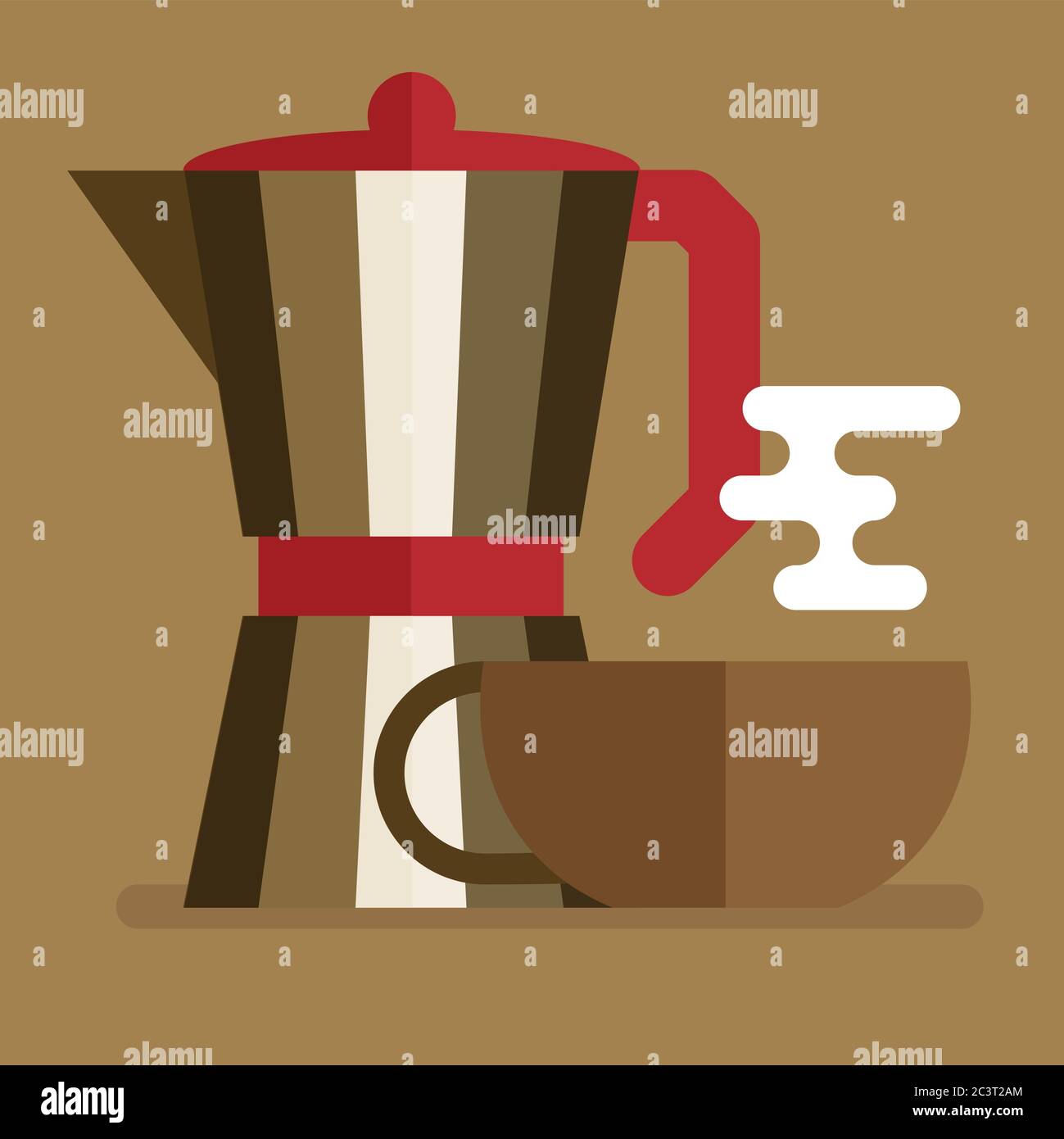 Geyser coffee maker drink Stock Vector Images - Alamy
