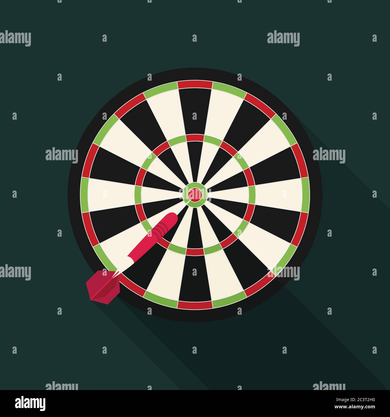 Game illustration with darts in flat design style Stock Vector Image ...