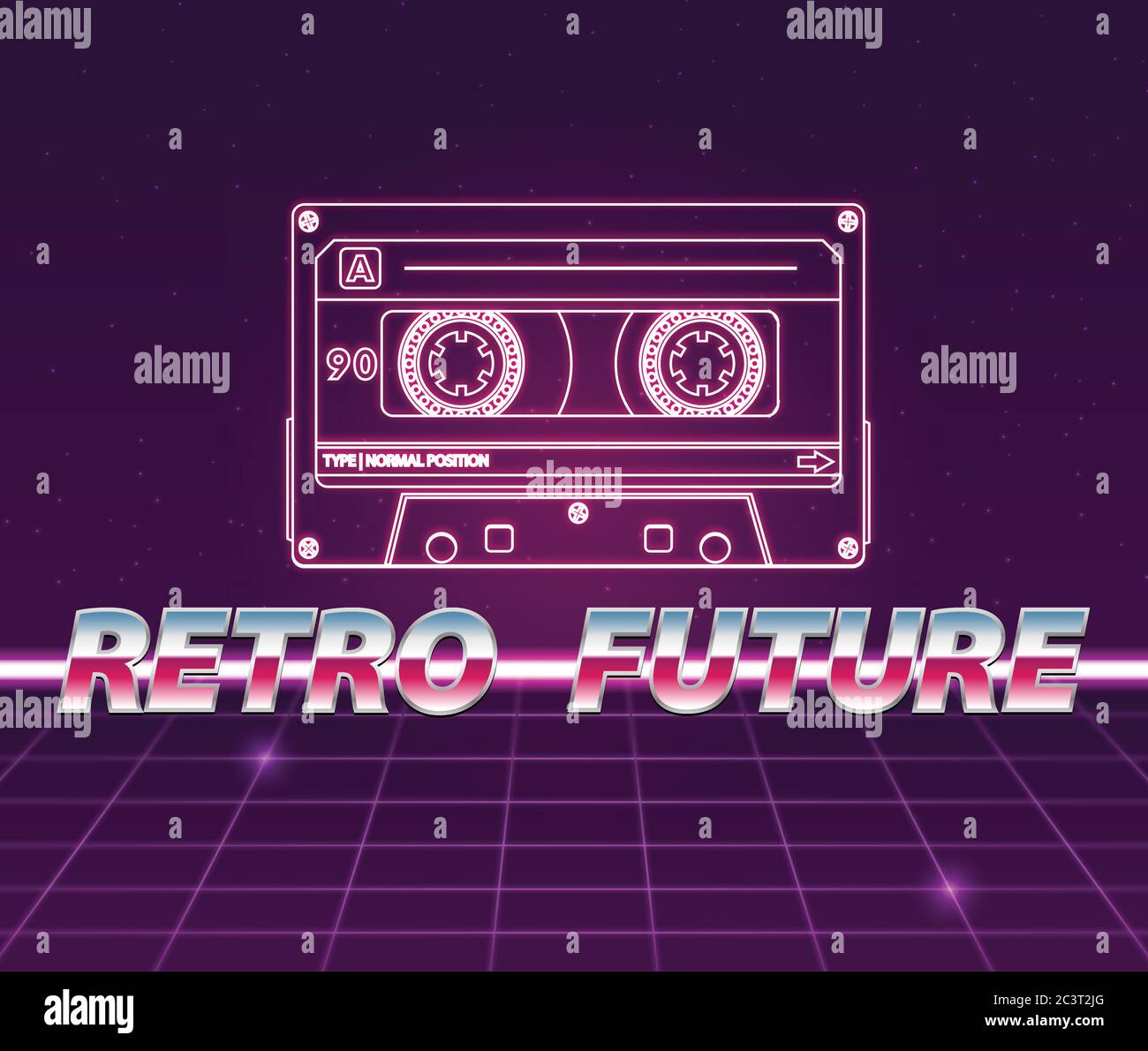 Retro future, 80s style Sci-Fi Background Stock Vector Image & Art - Alamy