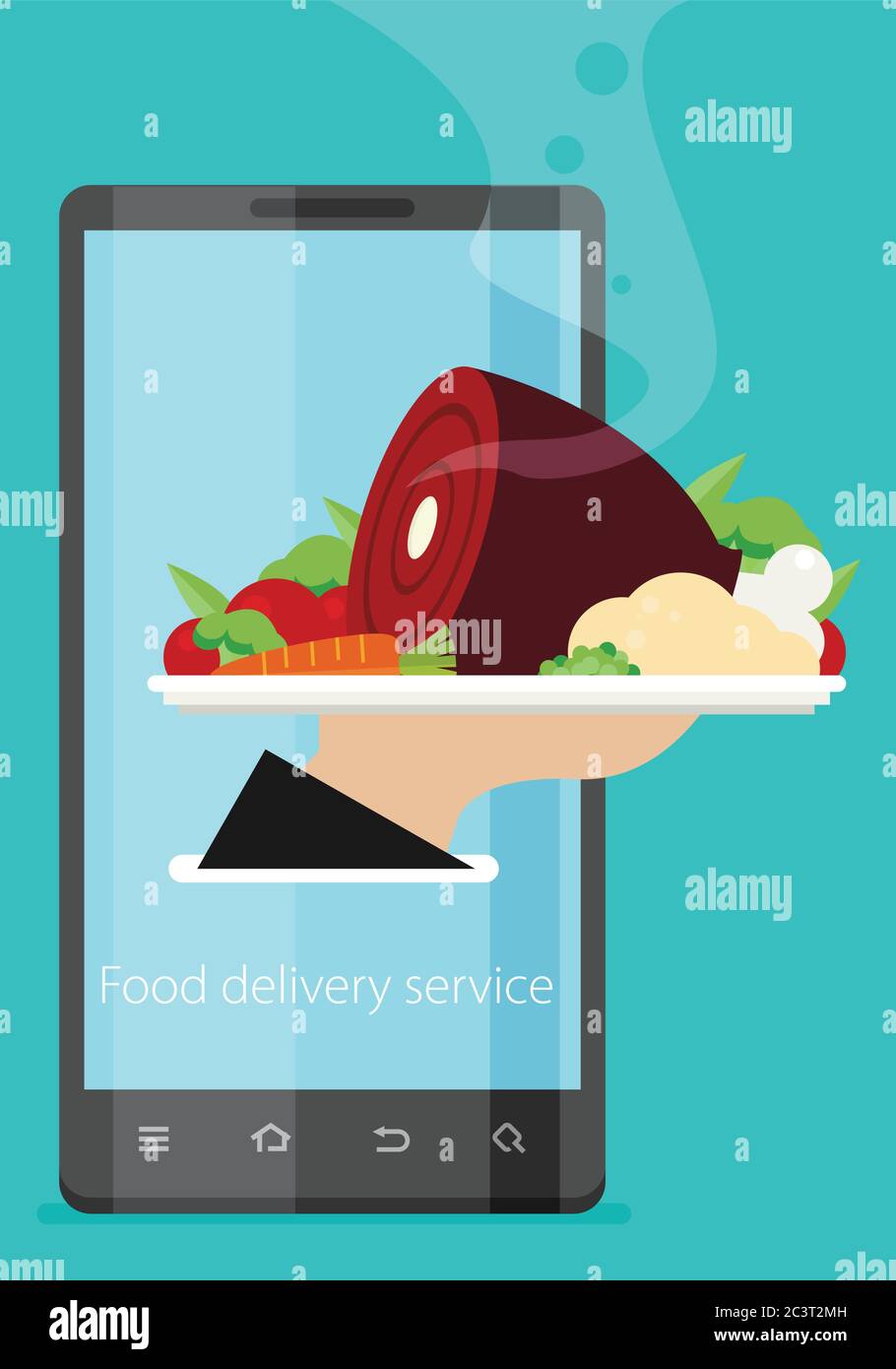 Delivery service application vector Stock Vector Images - Alamy