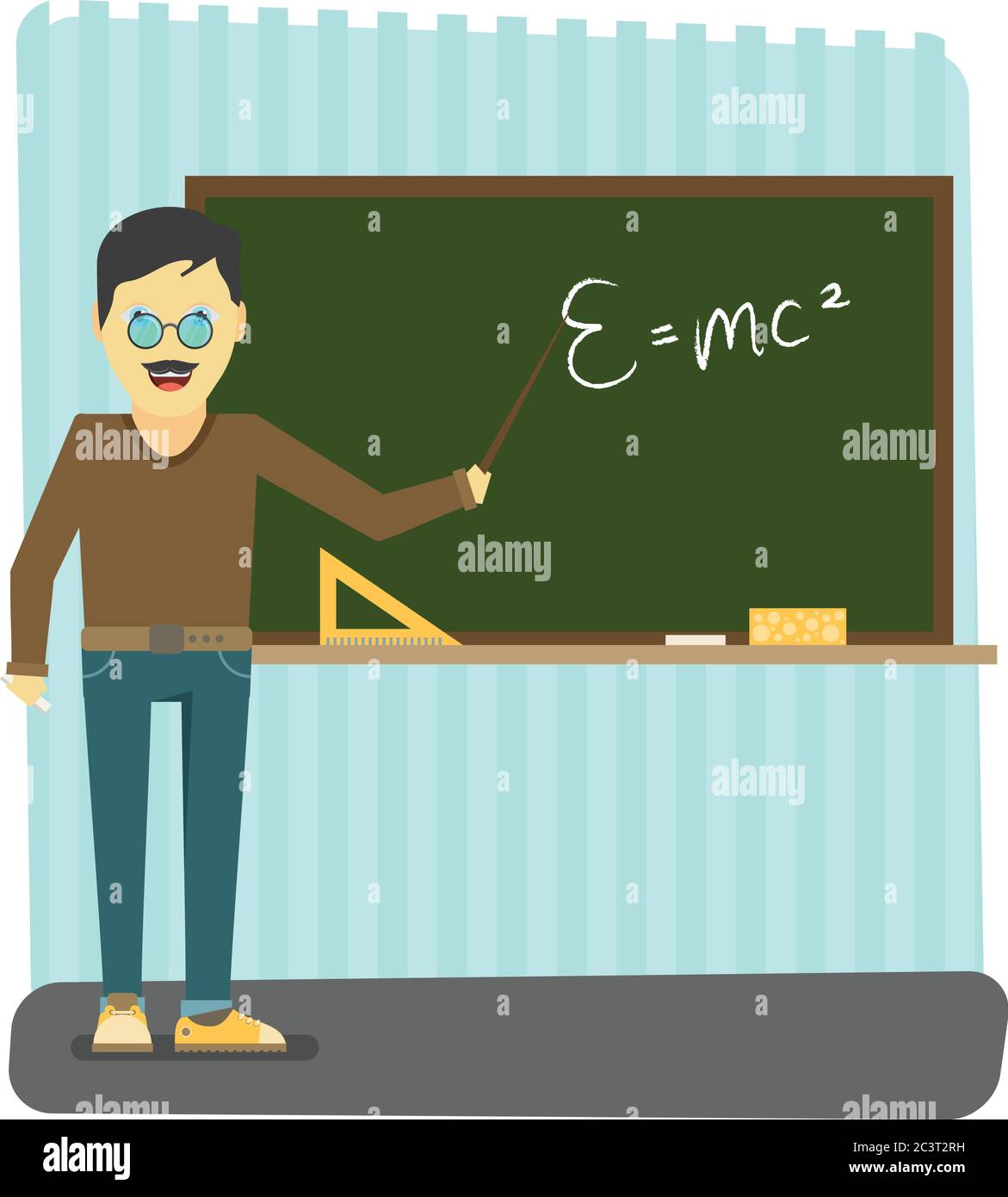 Character - teacher, education concept. Vector illustration, flat style ...