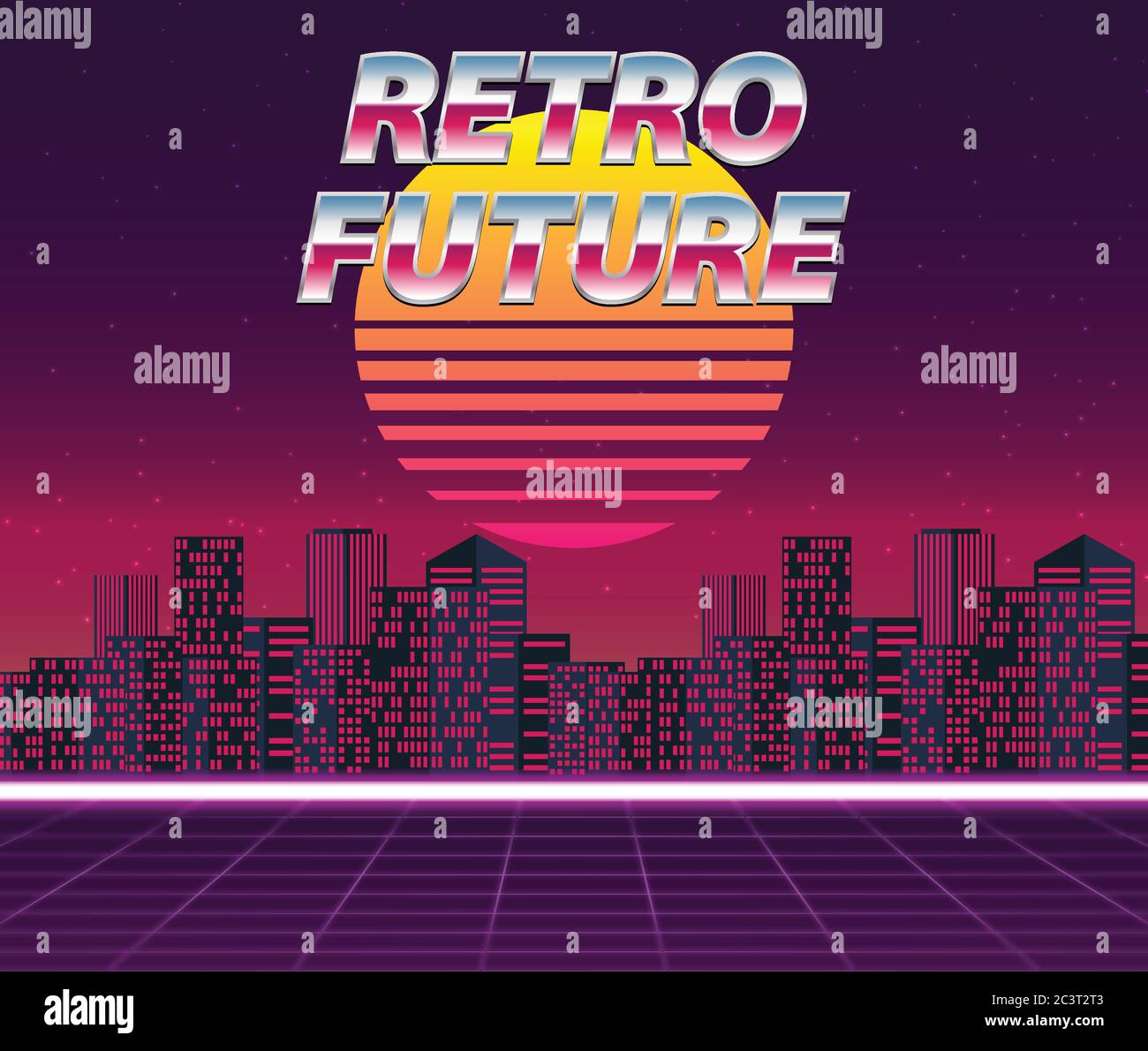 Retro futuristic vector background Stock Vector Image & Art - Alamy