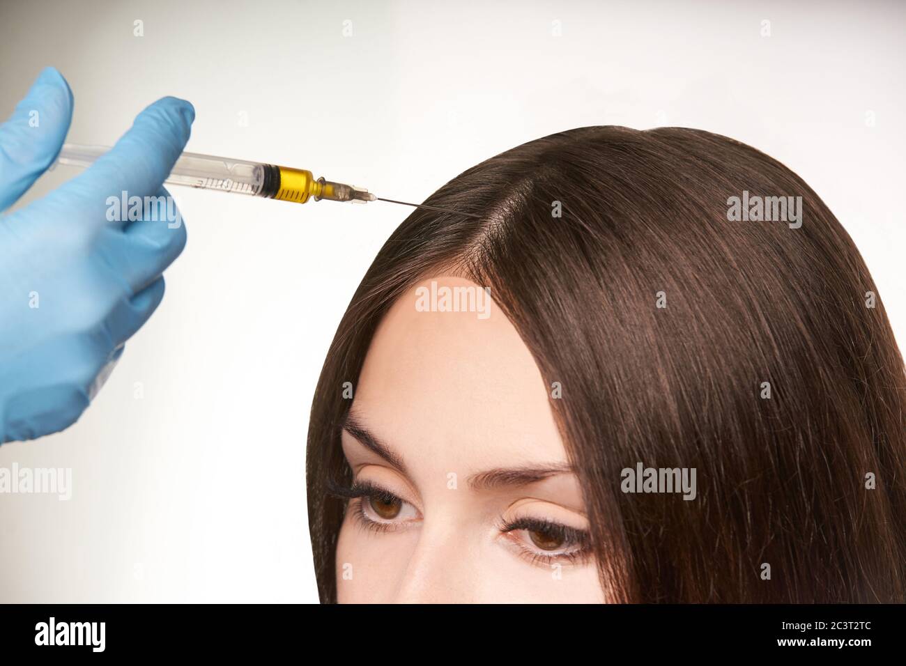 Plasma injection at face. Facial treatment and blood plasmolifting ...