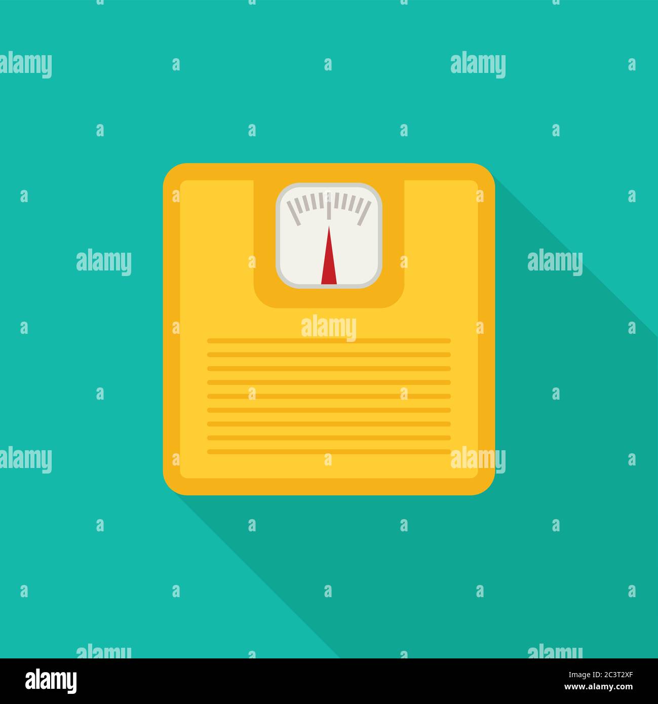 Bathroom Scale Flat Design Icon Stock Vector Image And Art Alamy
