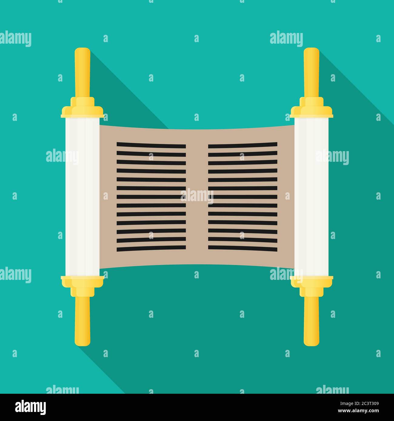 Vector torah with long shadow, flat design Stock Vector Image & Art - Alamy