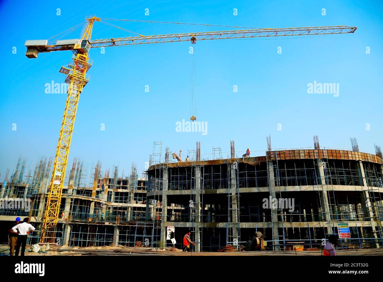 Hyderabad, India - June 2019 : new construction of building in ...