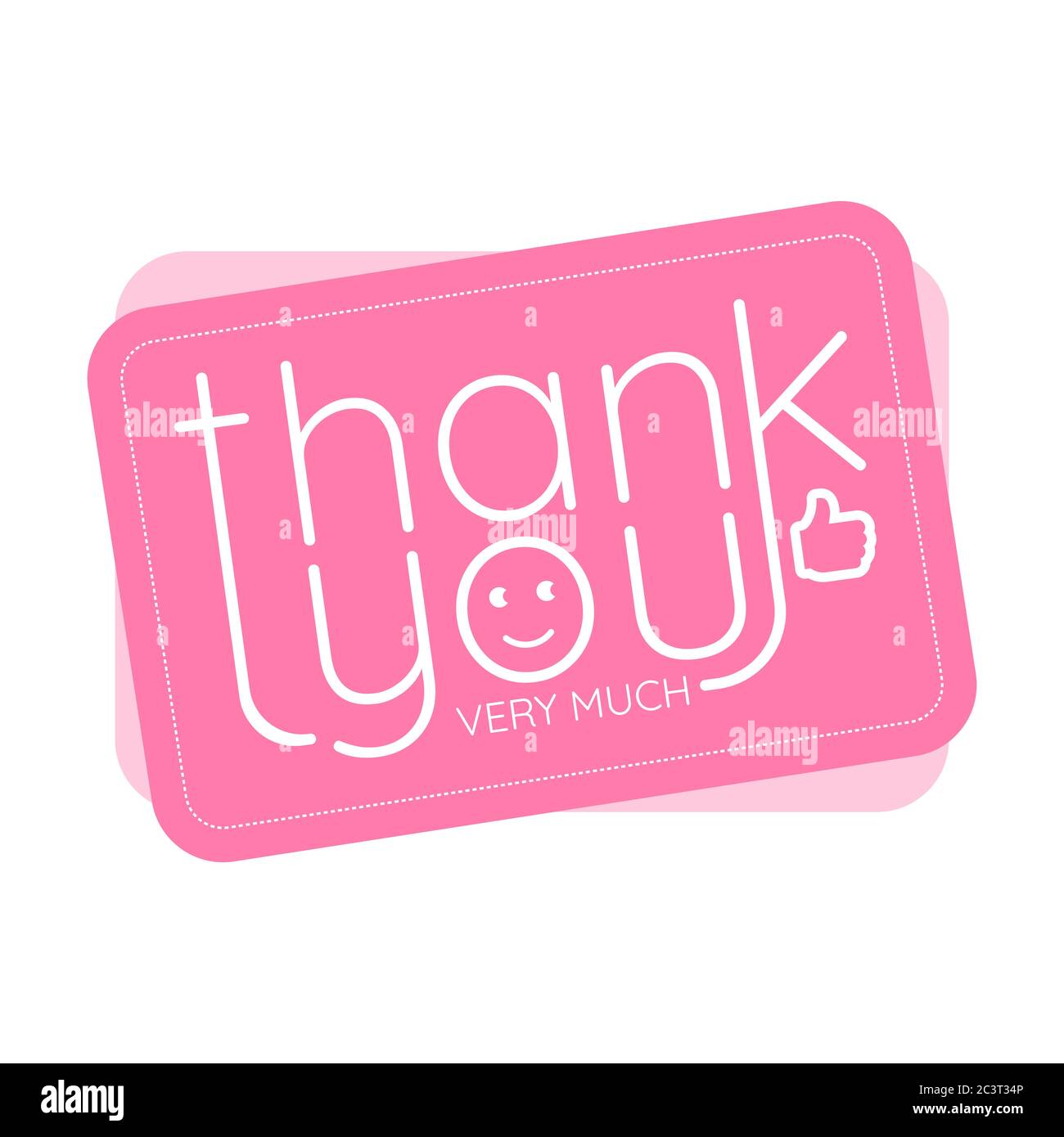 say thank you for appreciation in vector typography Stock Vector Image ...