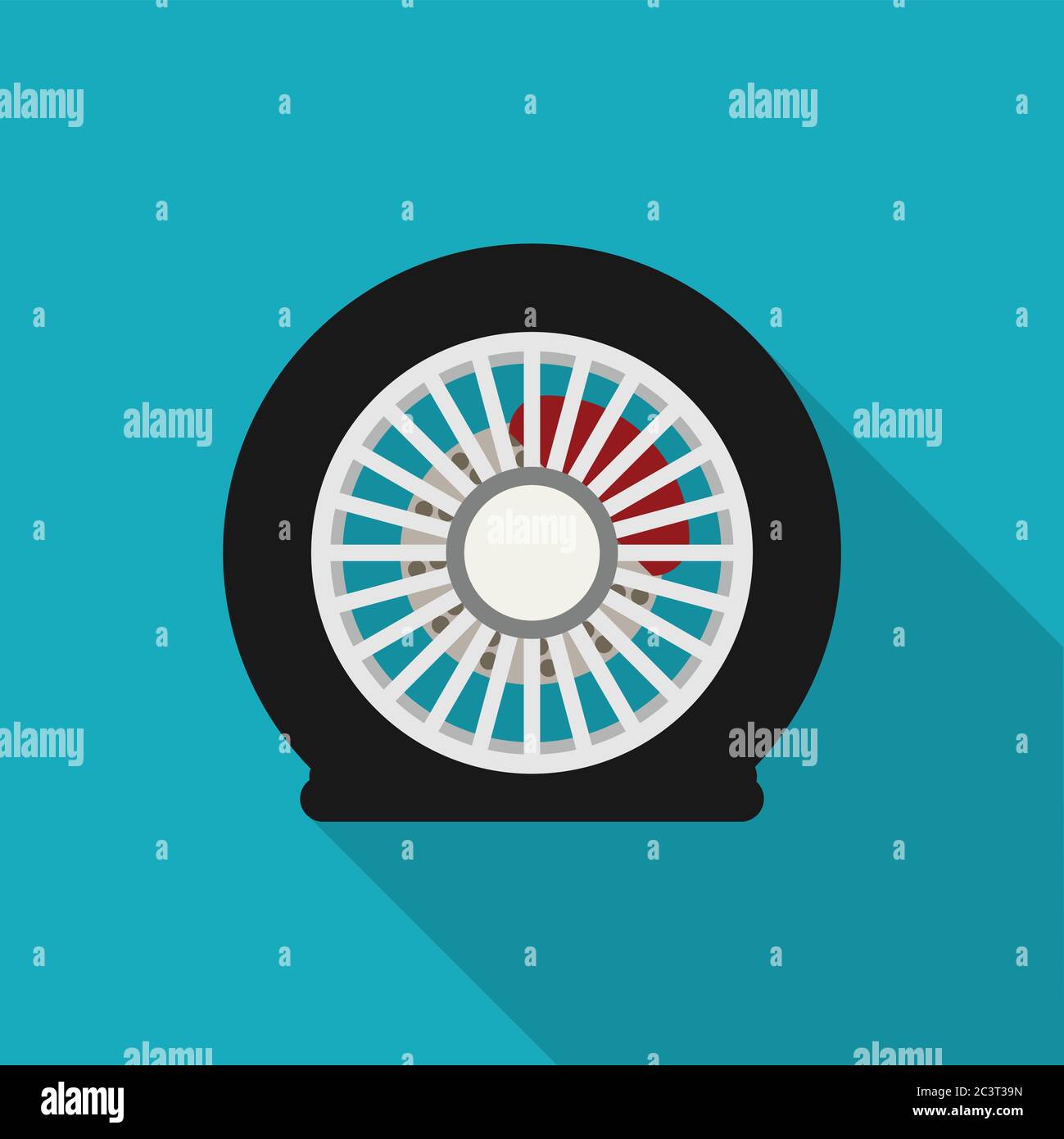 Flat tire icon Stock Vector Image & Art - Alamy
