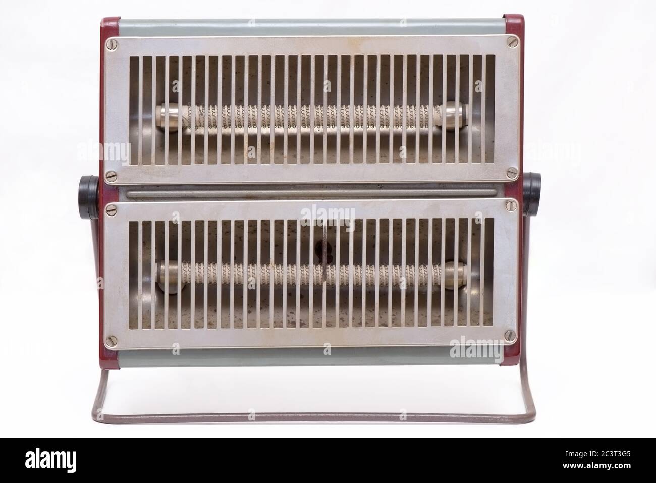 Old electric heater isolated on white background Stock Photo - Alamy