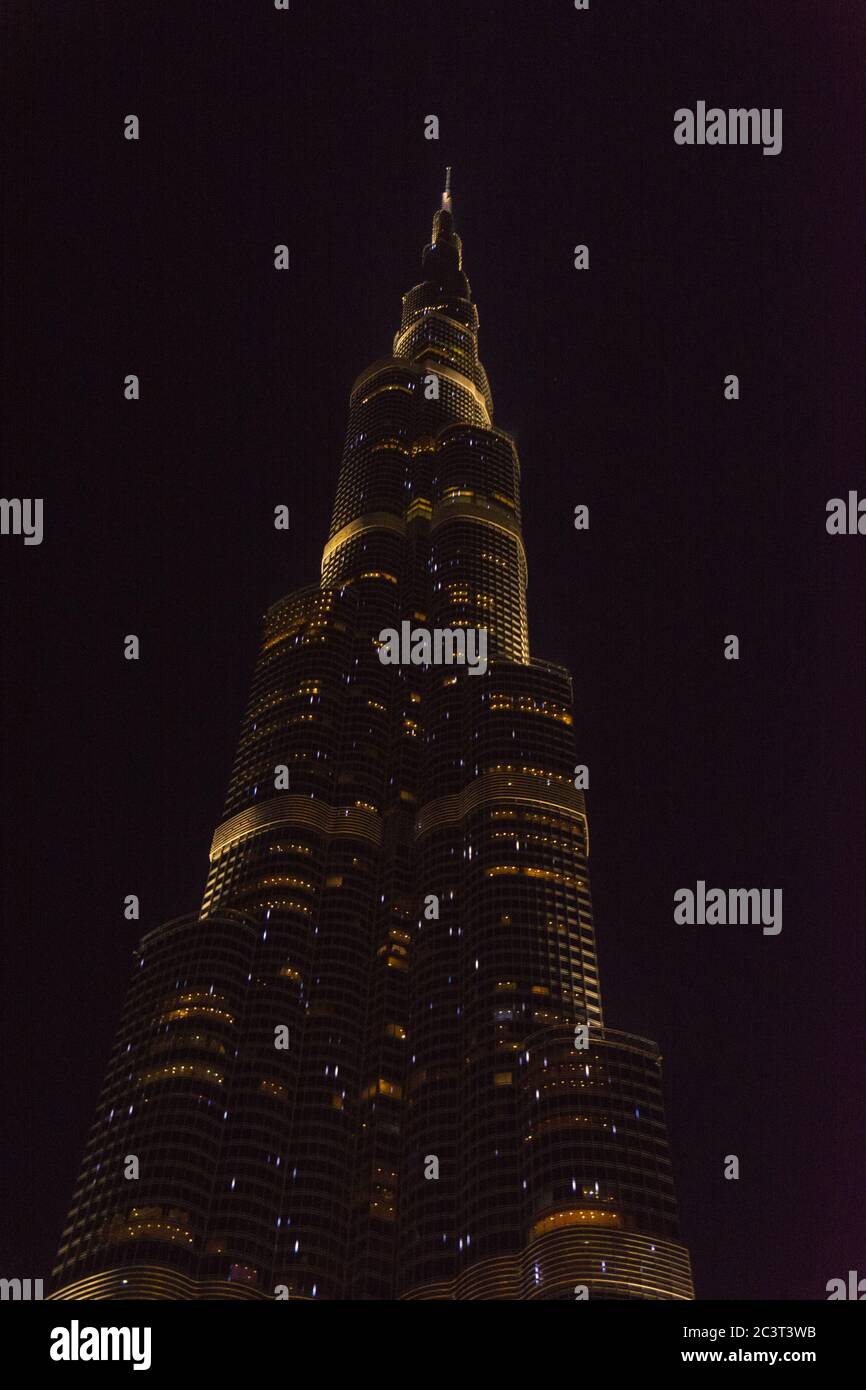 Dubai, United Arab Emirates, January 20th, 2020: Burj Khalifa tower ...