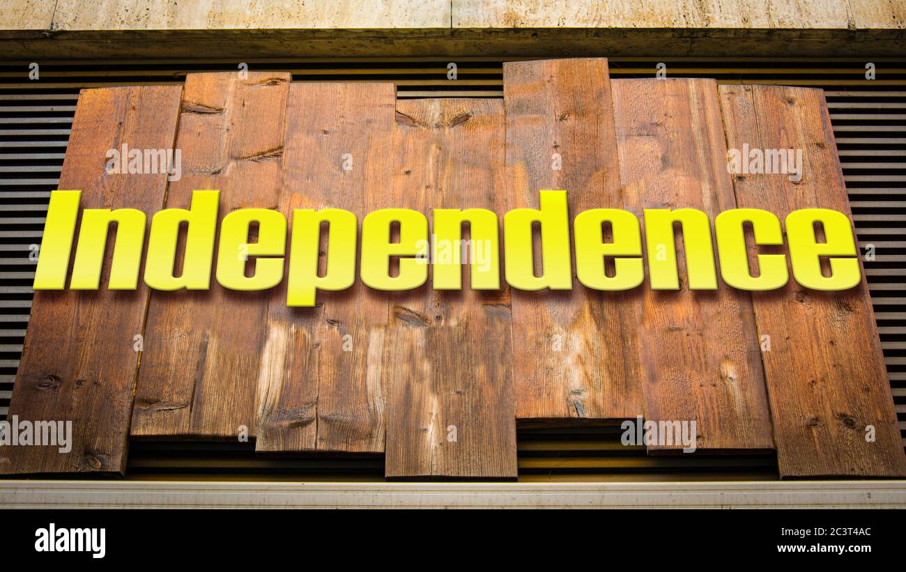 Street Sign the Direction Way to Independence Stock Photo - Alamy