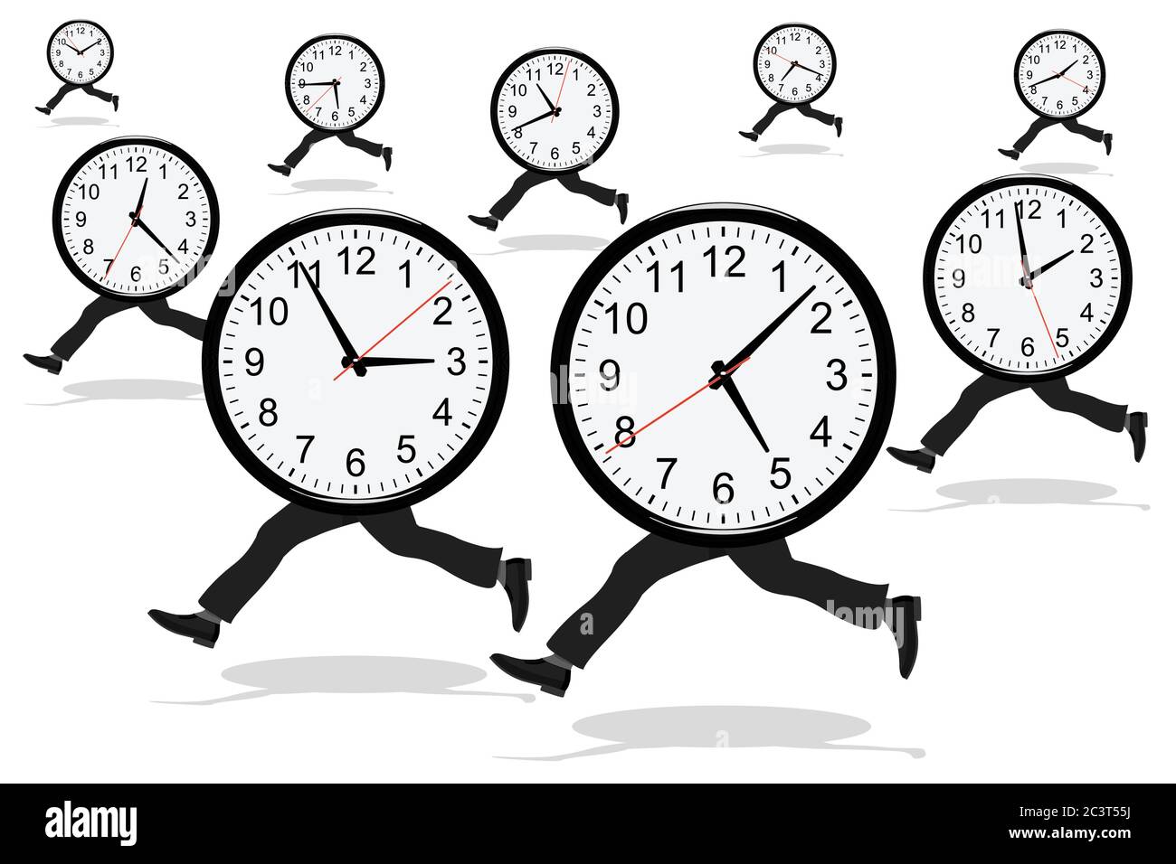 Race against the clock Cut Out Stock Images & Pictures - Alamy