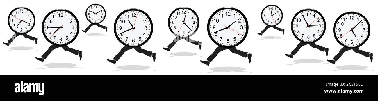 Race against time on a white background Stock Vector Image & Art - Alamy