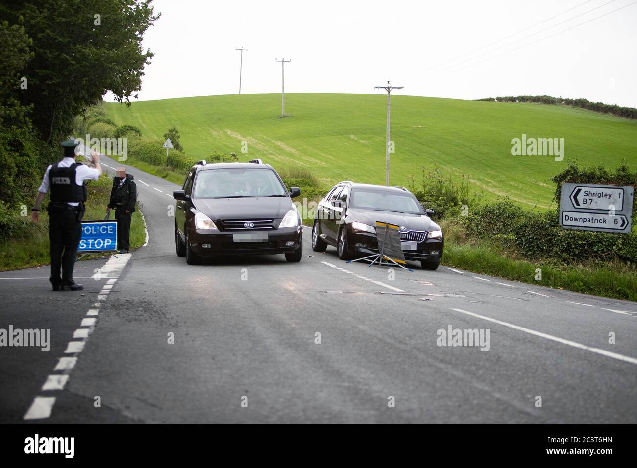 Police and Emergency services attend a Fatal Road Traffic Collision on ...