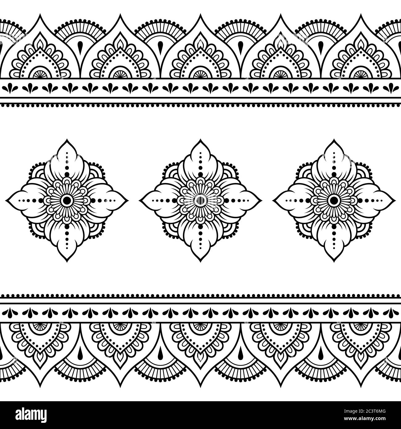 Indian style border Stock Vector Images - Alamy