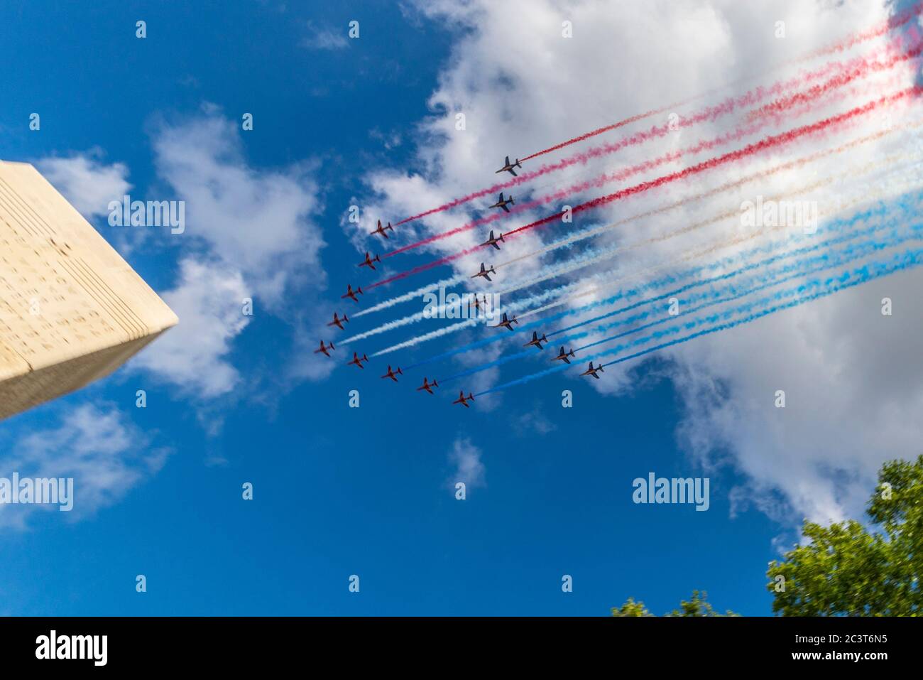 Royal Air Force Red Arrows and French Air Force Patrouille de France ...