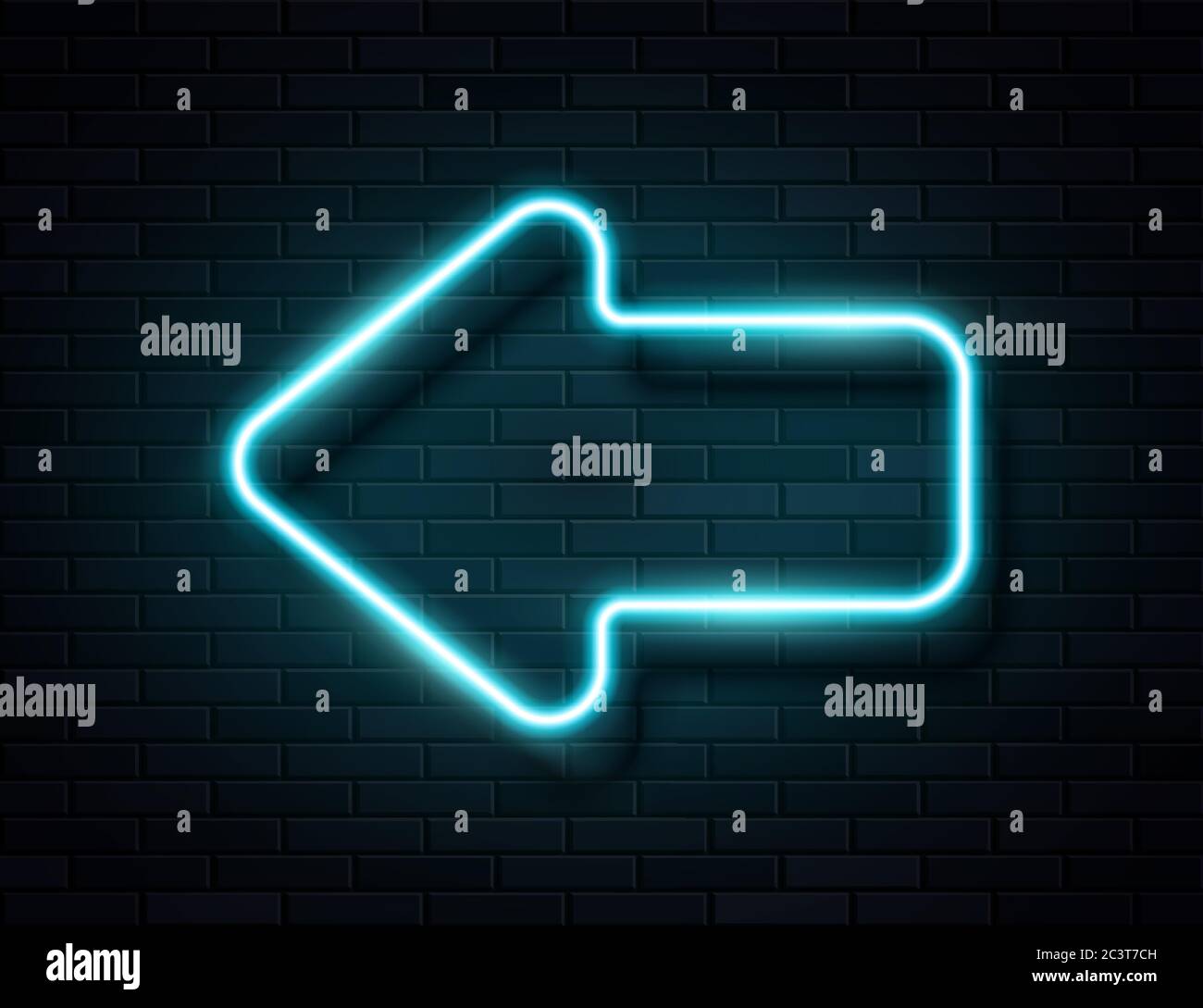 Vector Futuristic Sci Fi Modern Neon Blue Glowing Arrow Stock Vector ...