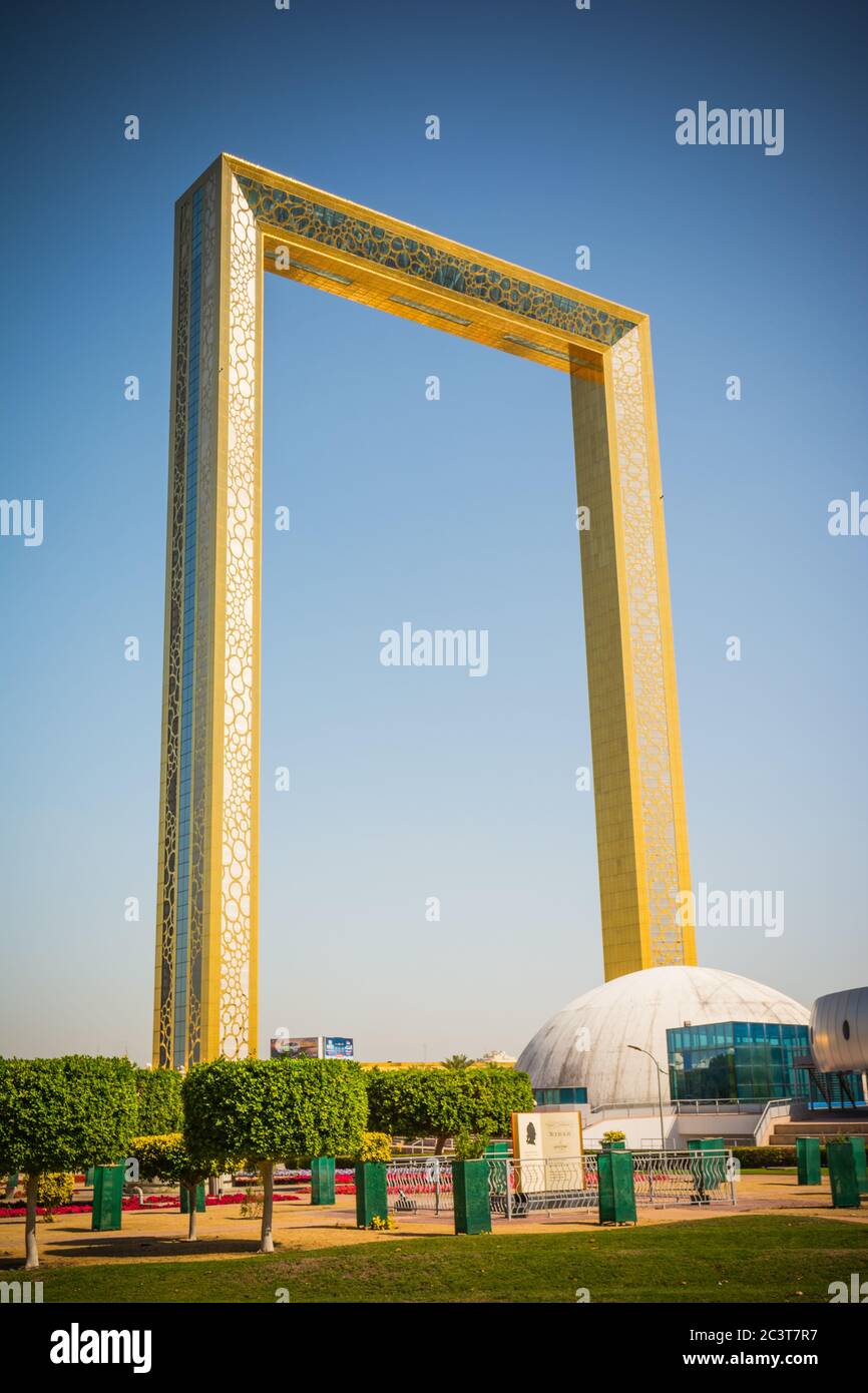 Dubai, United Arab Emirates, January 22th, 2020: Dubai Frame Stock ...