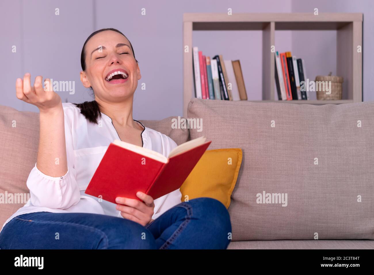 Laughing positive expression hi-res stock photography and images - Alamy