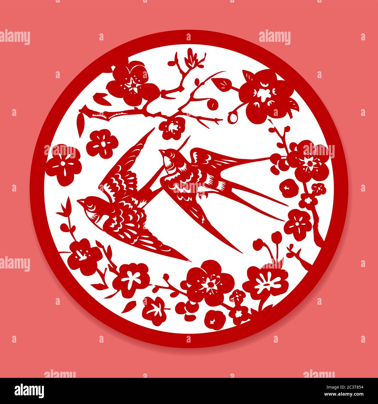 Vector Chinese Classic Blue Traditional Paper Cutting or Porcelain ...