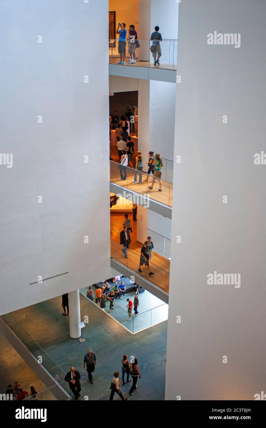 Entrance and hall of the Museum of Modern Art, MoMA, West 53rd Street ...