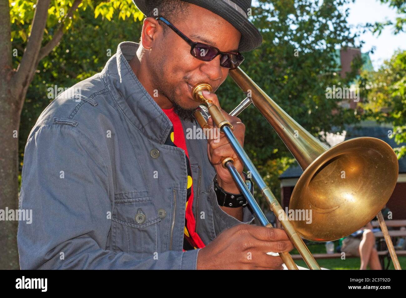 Jazz performance in Washington Square Park in Greenwich Village ...