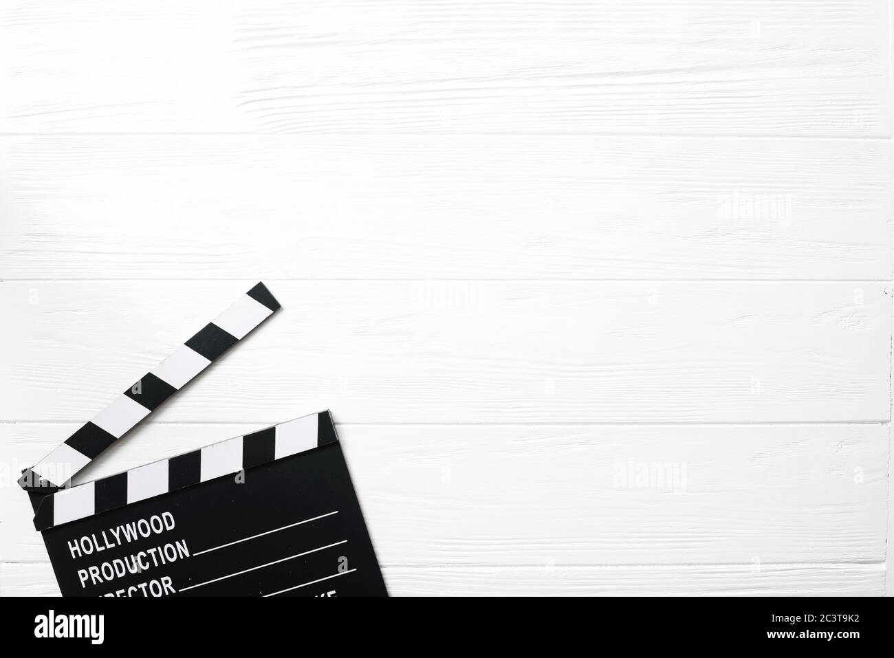 Movie Clapper Board isolated on white background Stock Photo - Alamy
