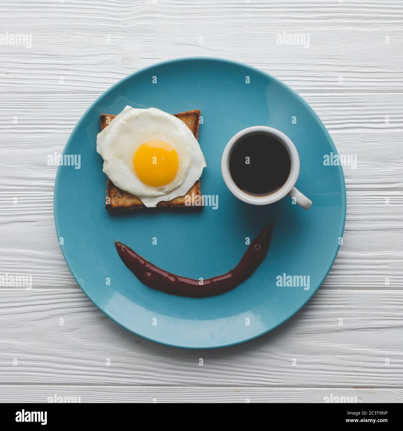 The nice breakfast with love Stock Photo - Alamy