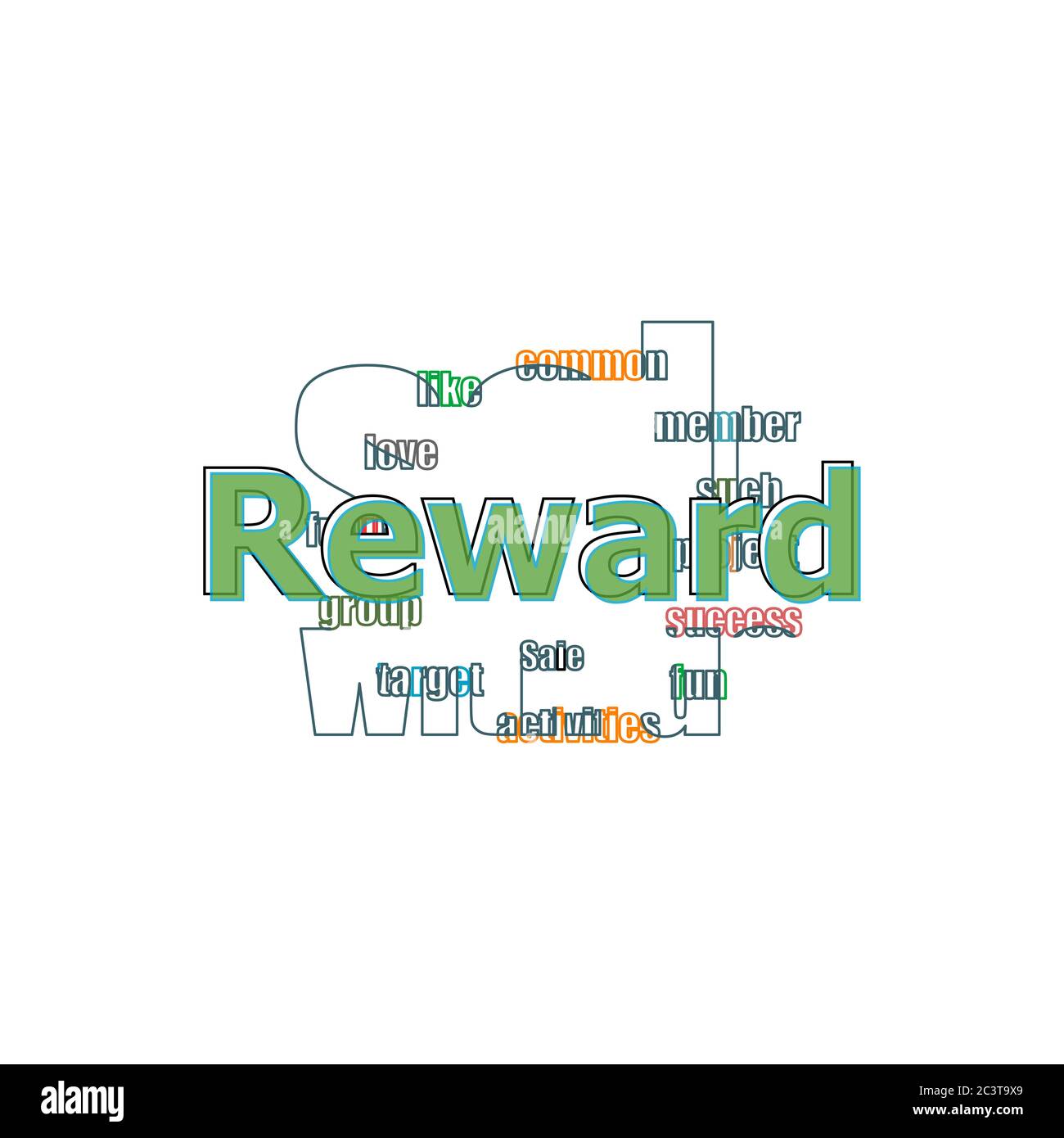 Text Reward. Finance concept . Logo design template elements for your ...