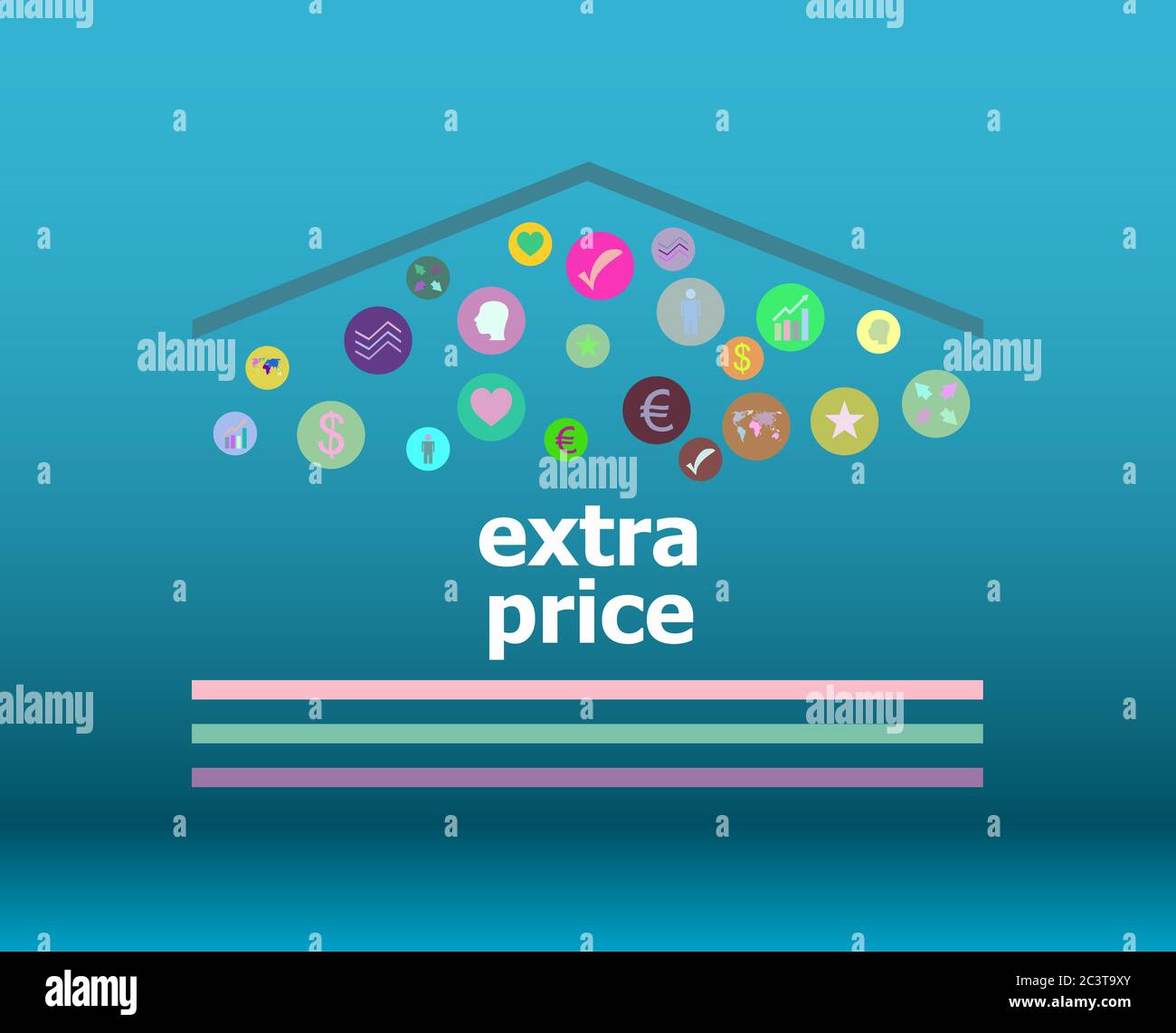 Text Extra Price. Business concept . Infographic Elements. Design ...