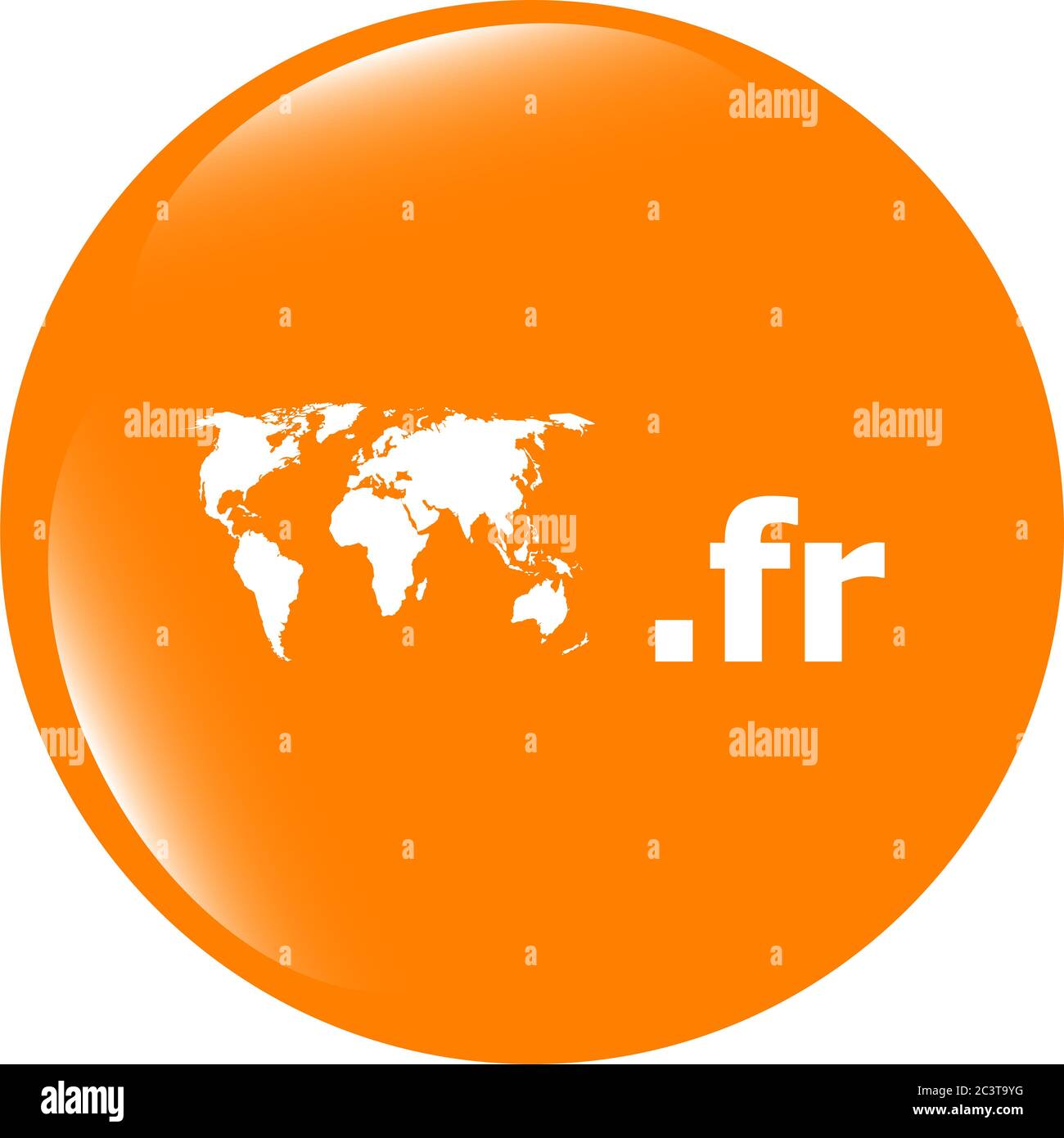 Domain FR sign icon. Top-level internet domain symbol with world map ...