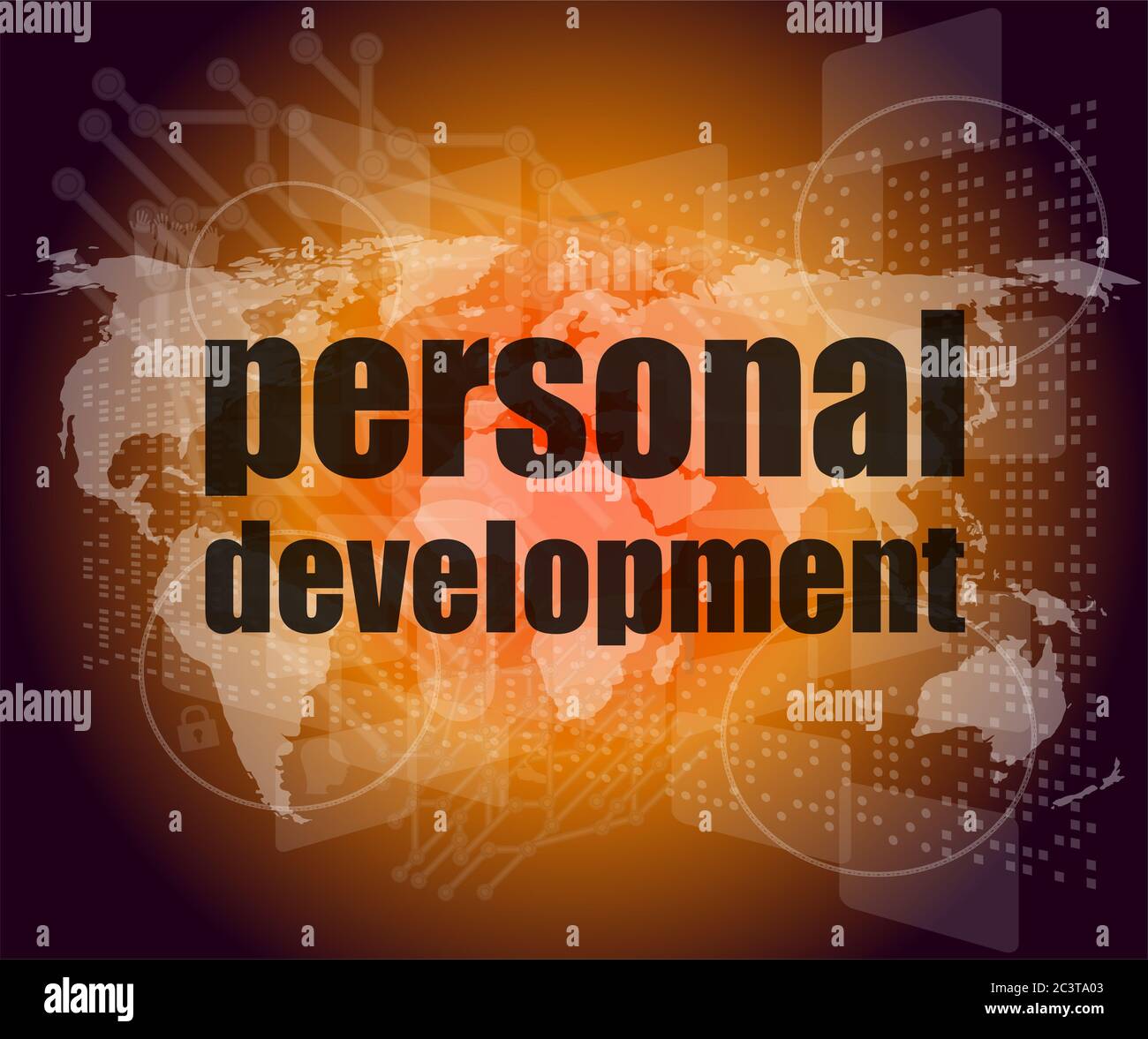 word personal development on digital screen 3d Stock Photo - Alamy
