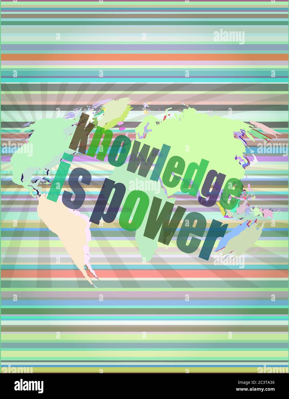 Education and learn concept: words knowledge is power on digital screen ...