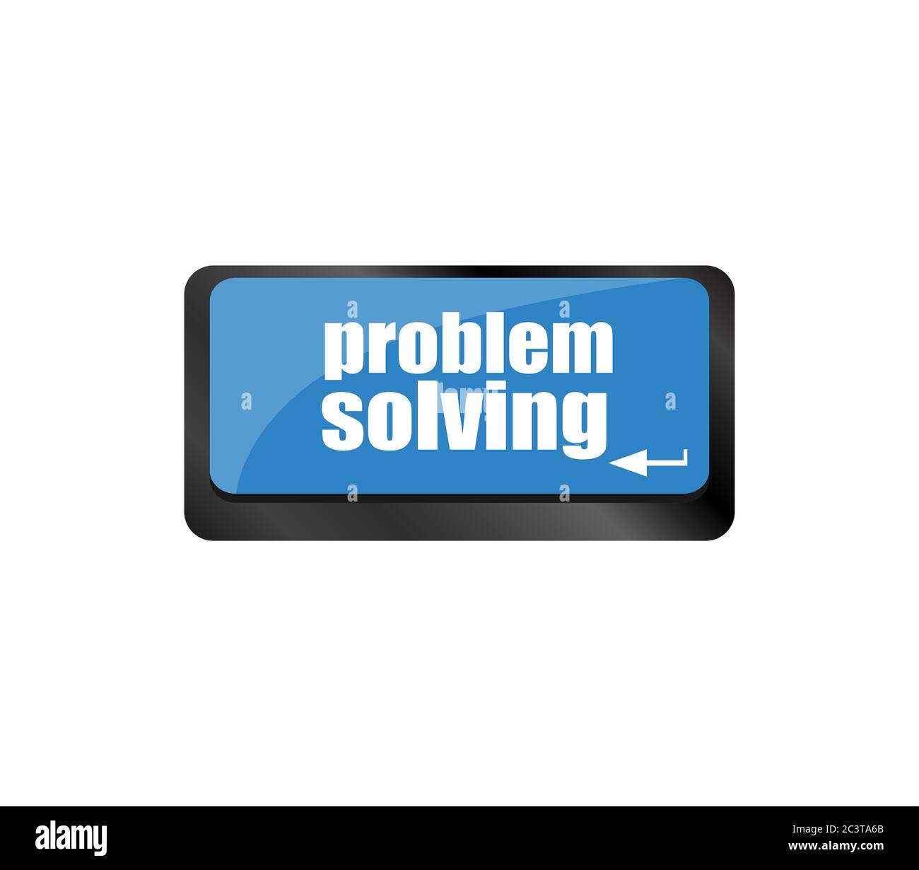 problem solving button on computer keyboard key Stock Photo - Alamy