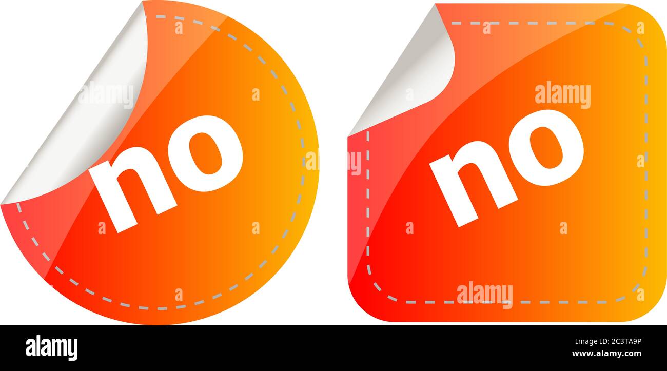 no word. stickers set, icon button isolated on white Stock Photo - Alamy