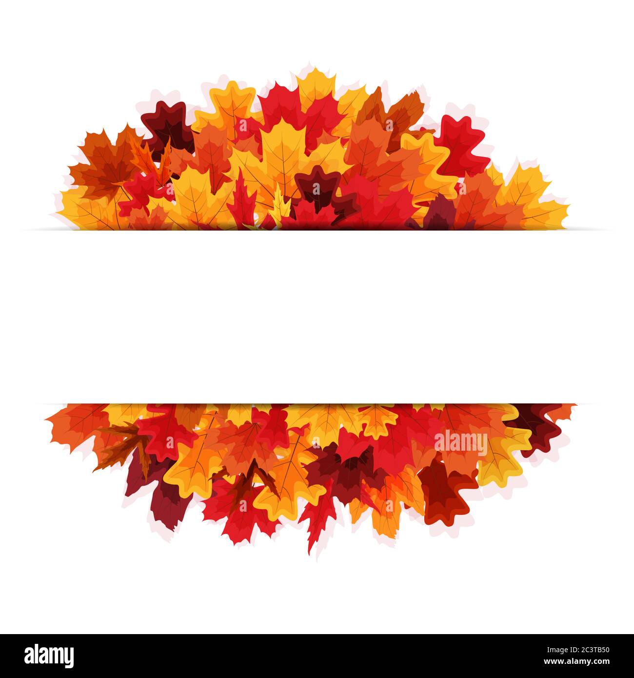 Shiny Autumn Leaves Banner Background. Vector Illustration Stock Vector ...
