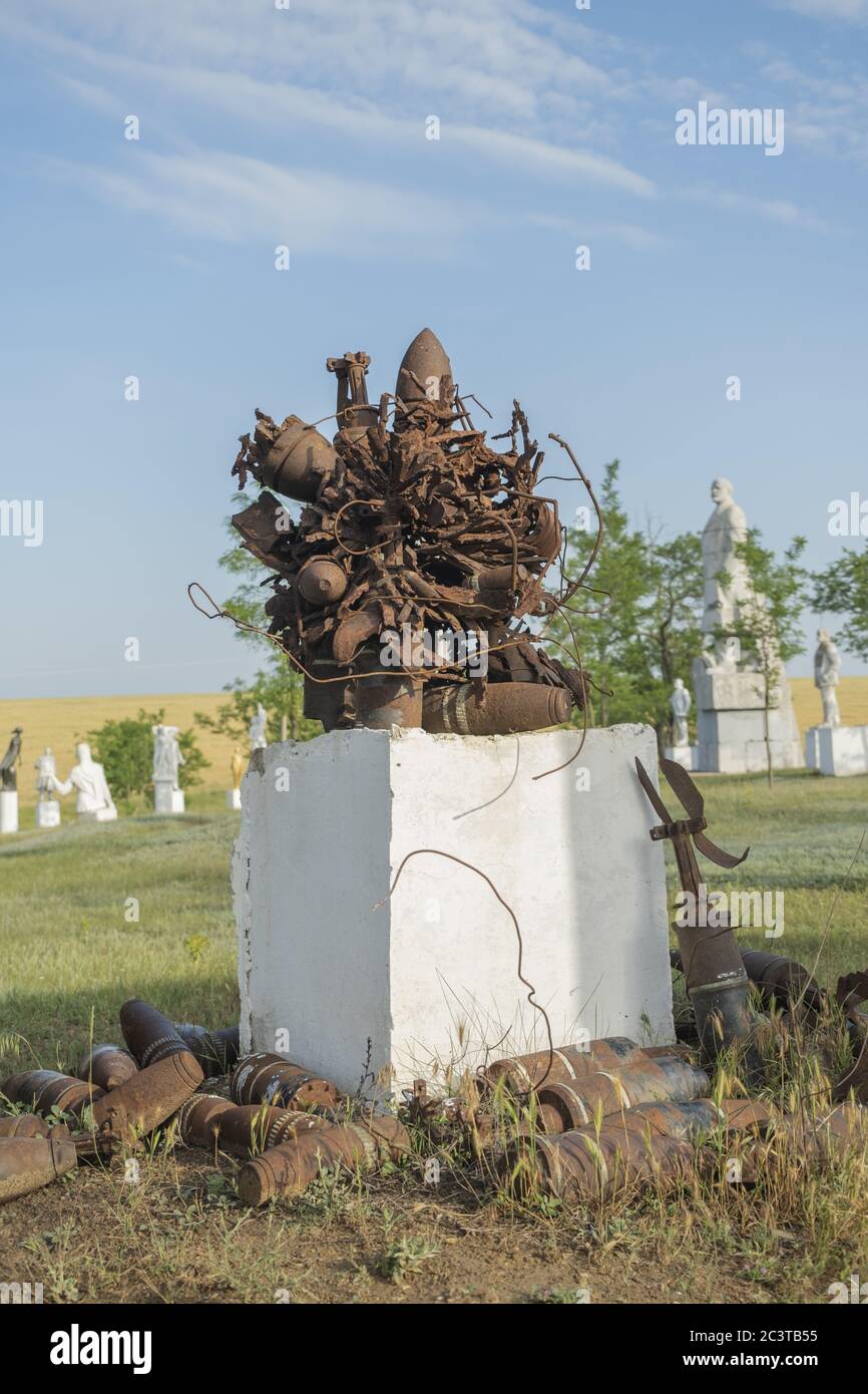 Sculpture from artillery shell and bombs in the Museum of Socialist ...
