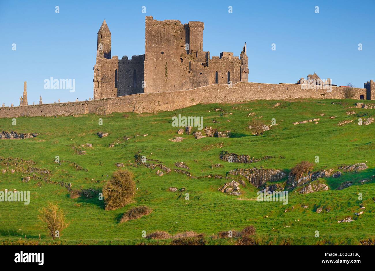 Ireland, County Tipperary, Rear view of the Rock of Cashel, a ...