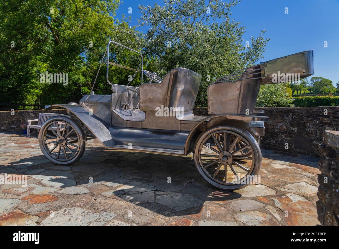 Ireland, County Cork, Ballinascarthy, Stainless steel replica of a ...