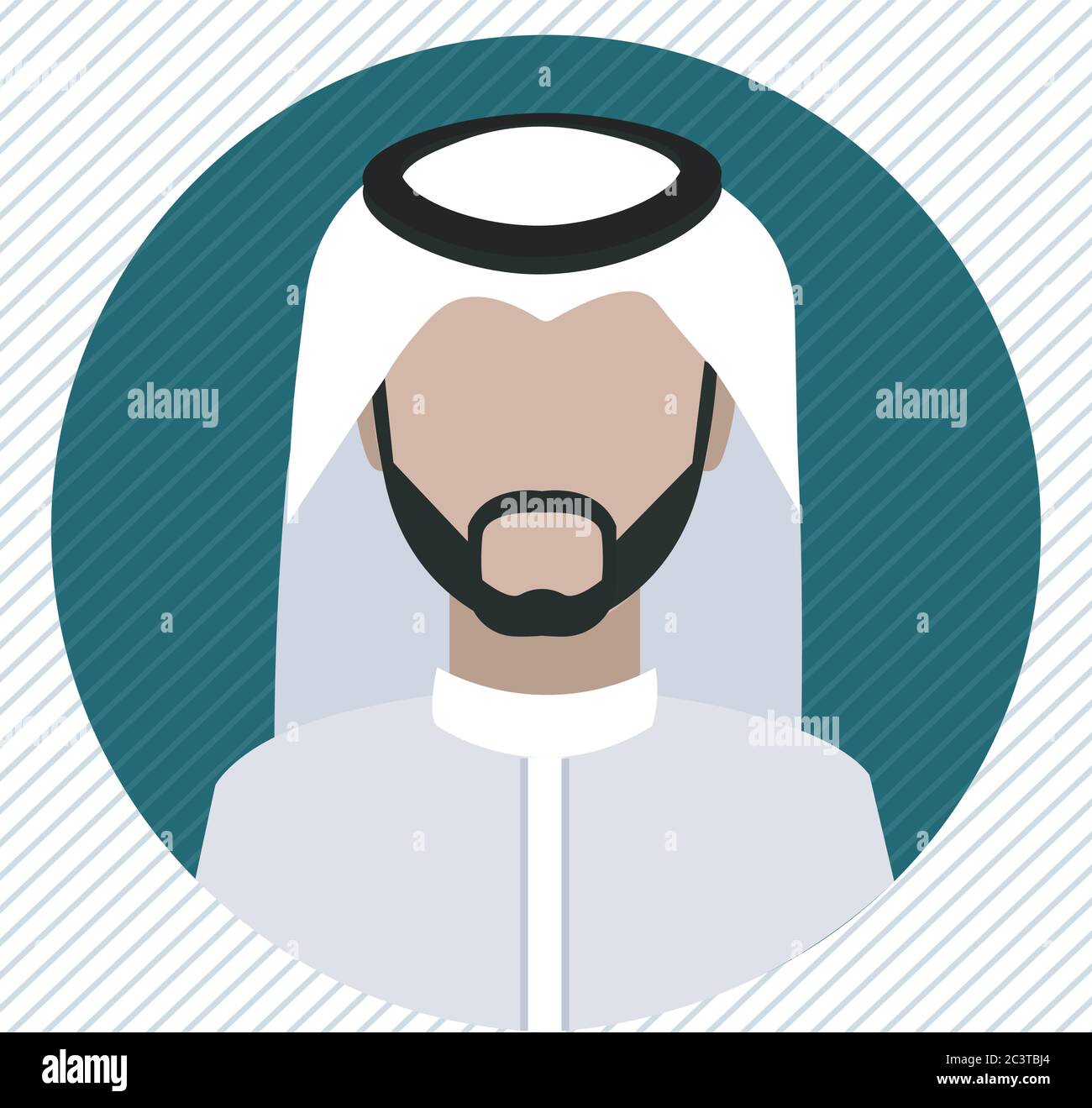 A Saudi man icon wearing shemagh and a thobe Stock Vector Image & Art ...