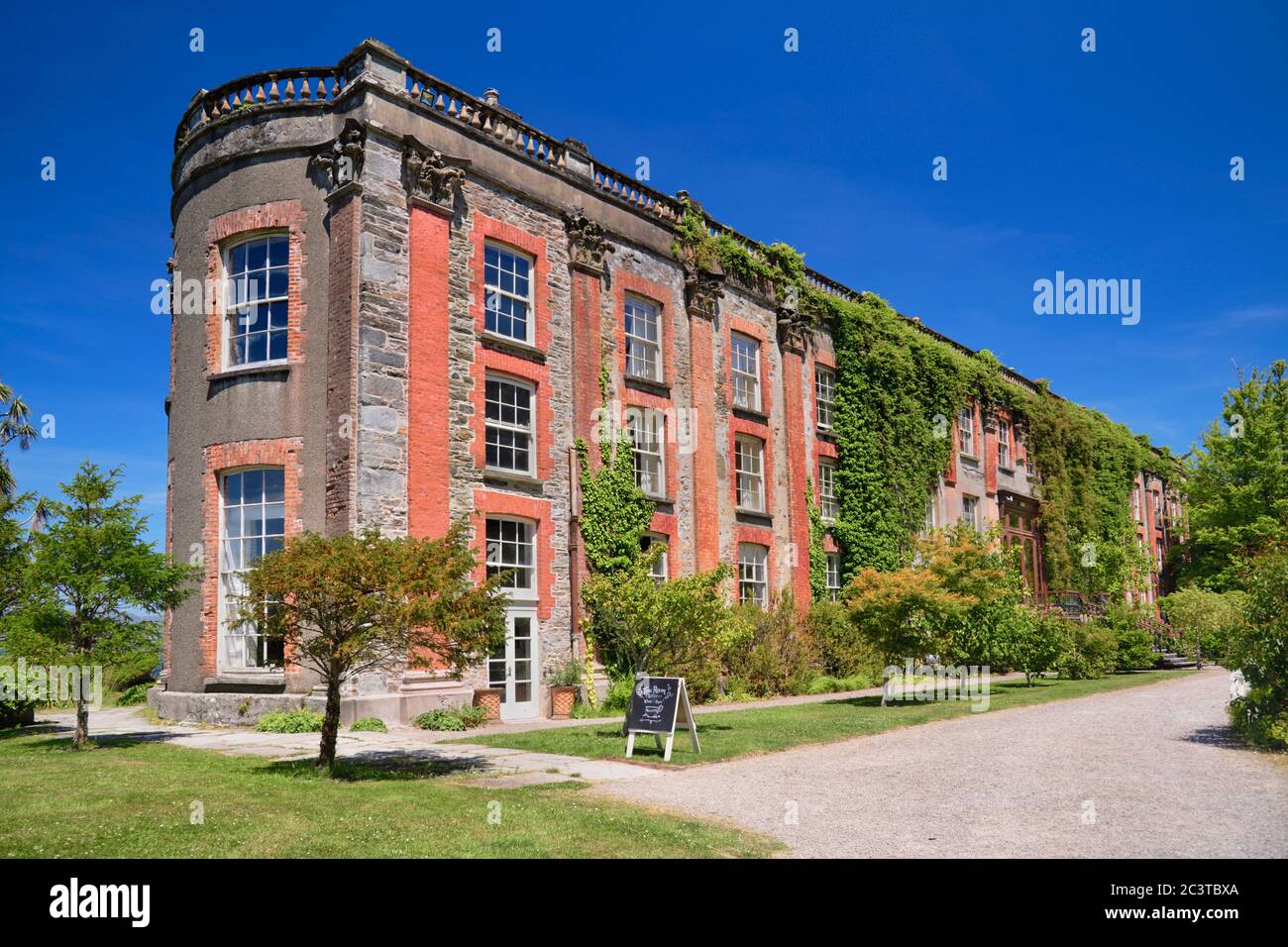 Ireland, County Cork, Bantry, Angular view of the rear of Bantry House ...