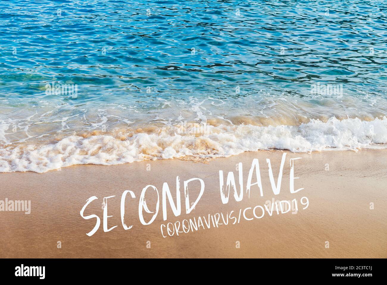 Second wave words in white Stock Photo - Alamy