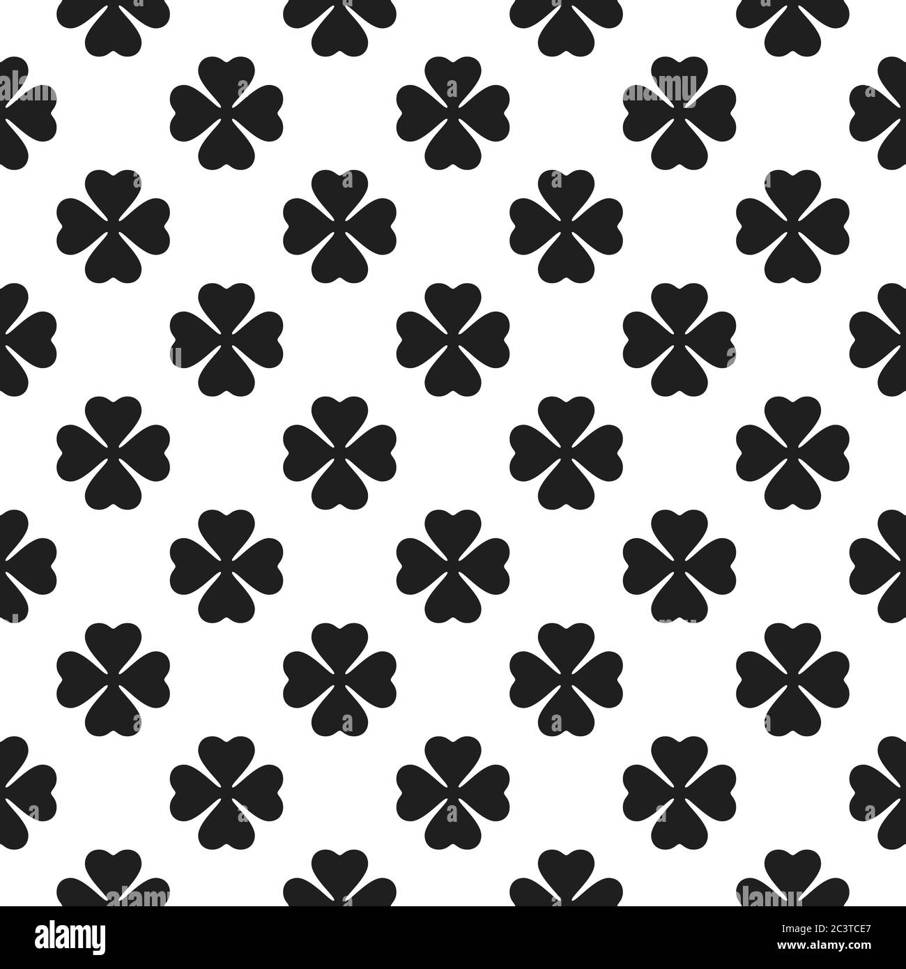 Seamless pattern with icons of clovers Stock Vector Image & Art - Alamy