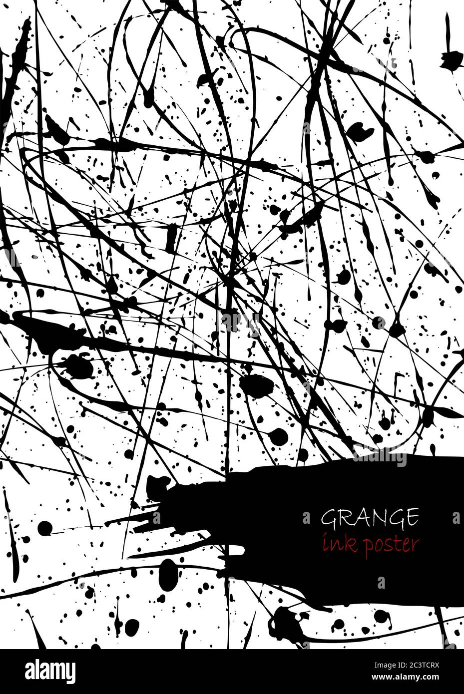 Ink Splatter. Template for cover, poster, flyer etc Stock Vector Image ...