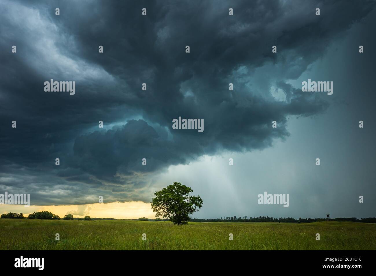Supercell storm clouds with intense tropic rain Stock Photo - Alamy