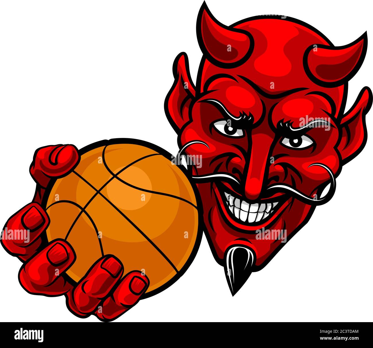 Devil Satan Basketball Sports Mascot Cartoon Stock Vector Image & Art ...