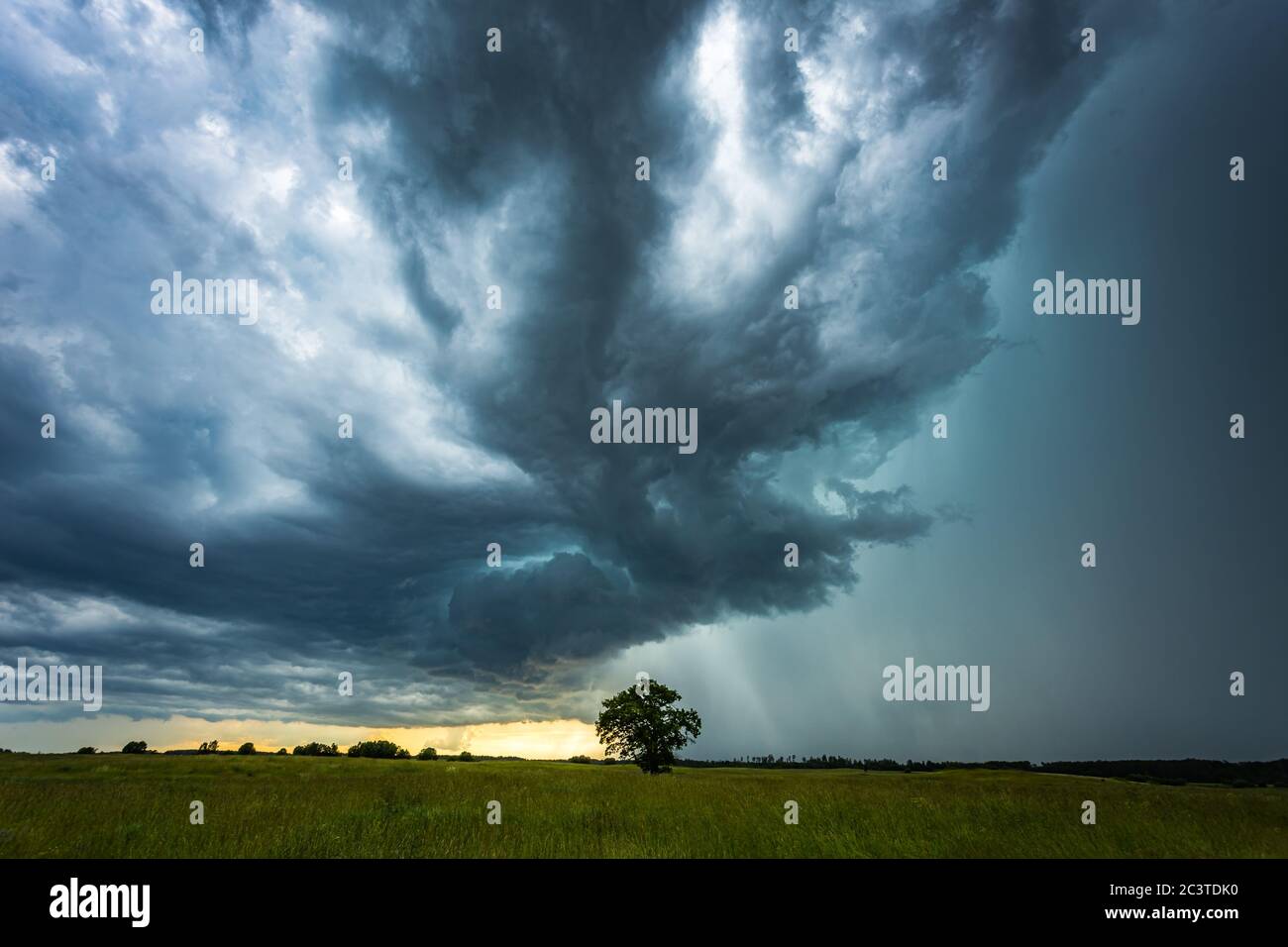 Supercell storm clouds with intense tropic rain Stock Photo - Alamy